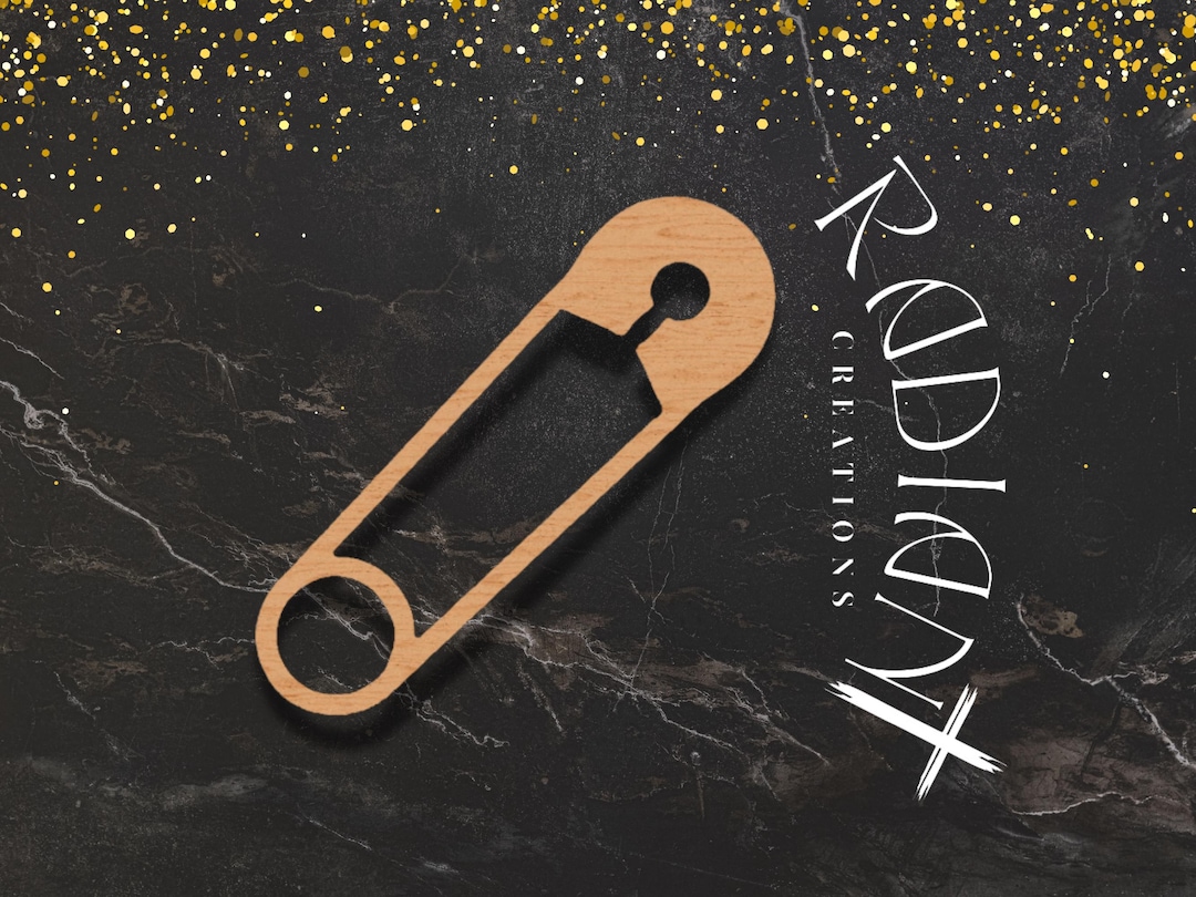 Diaper Pin Wooden Cutout, DIY Baby Shower Decor, Unpainted Craft Sign ...