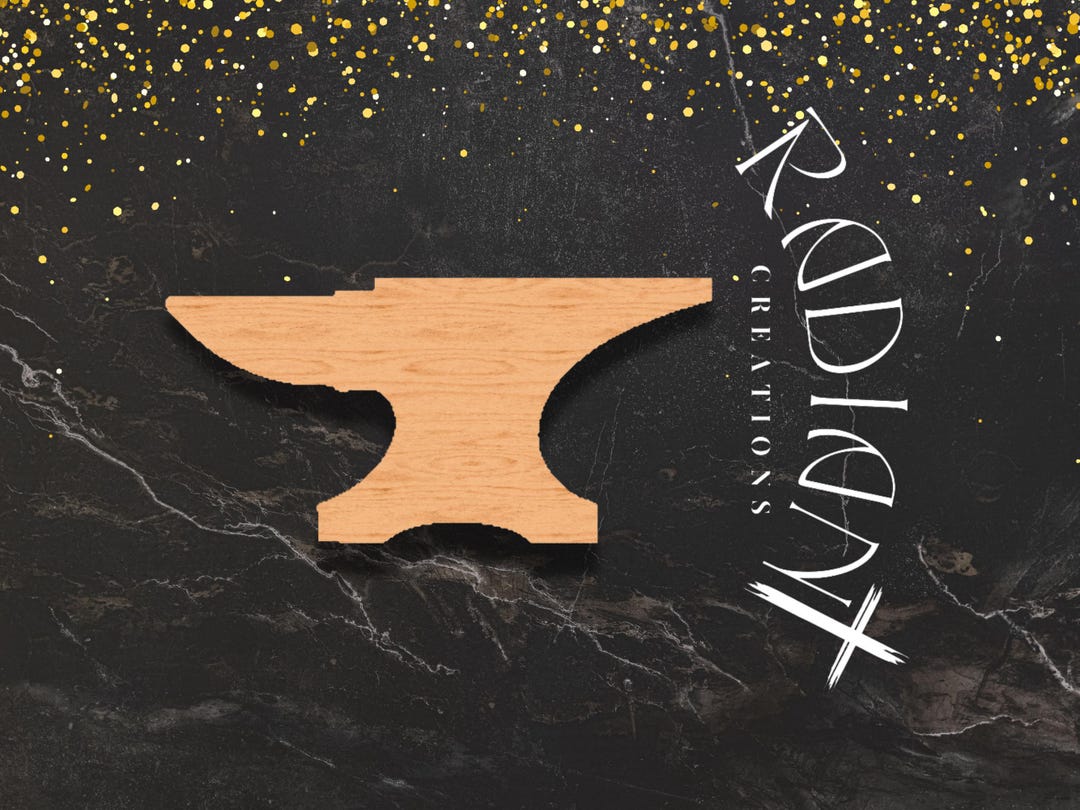 Anvil Wood Cutout for DIY Crafts, Paintable Rustic Metal Shape, Wooden ...
