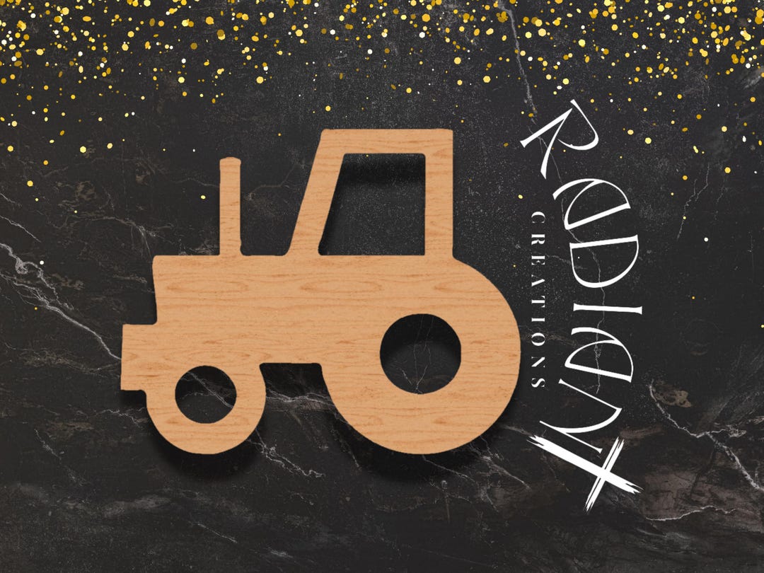 Tractor Wooden Cutout for DIY Door Hanger - Farmhouse Decor Craft - CNC ...