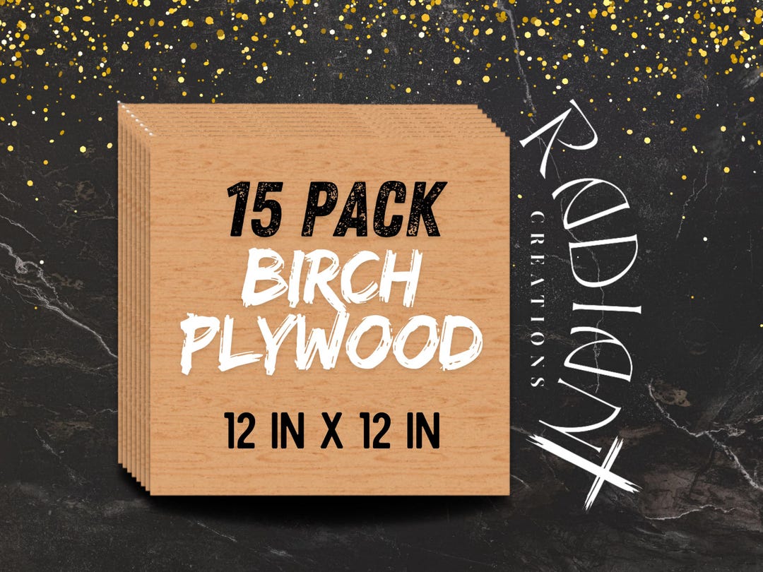 15 Pack Birch Square for Crafts, Unfinished Blank Wood Square, Perfect ...