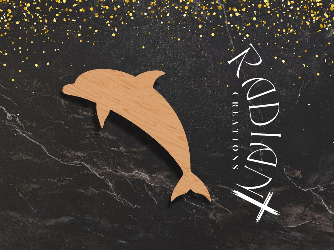 Dolphin Cutout for DIY Door Hanger - Wooden Dolphin Shape for Crafting ...