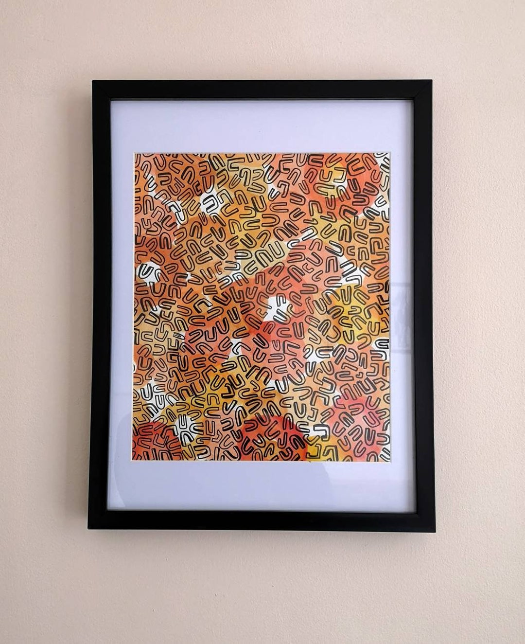 Illustrated Decorative Pattern Art Print - Etsy