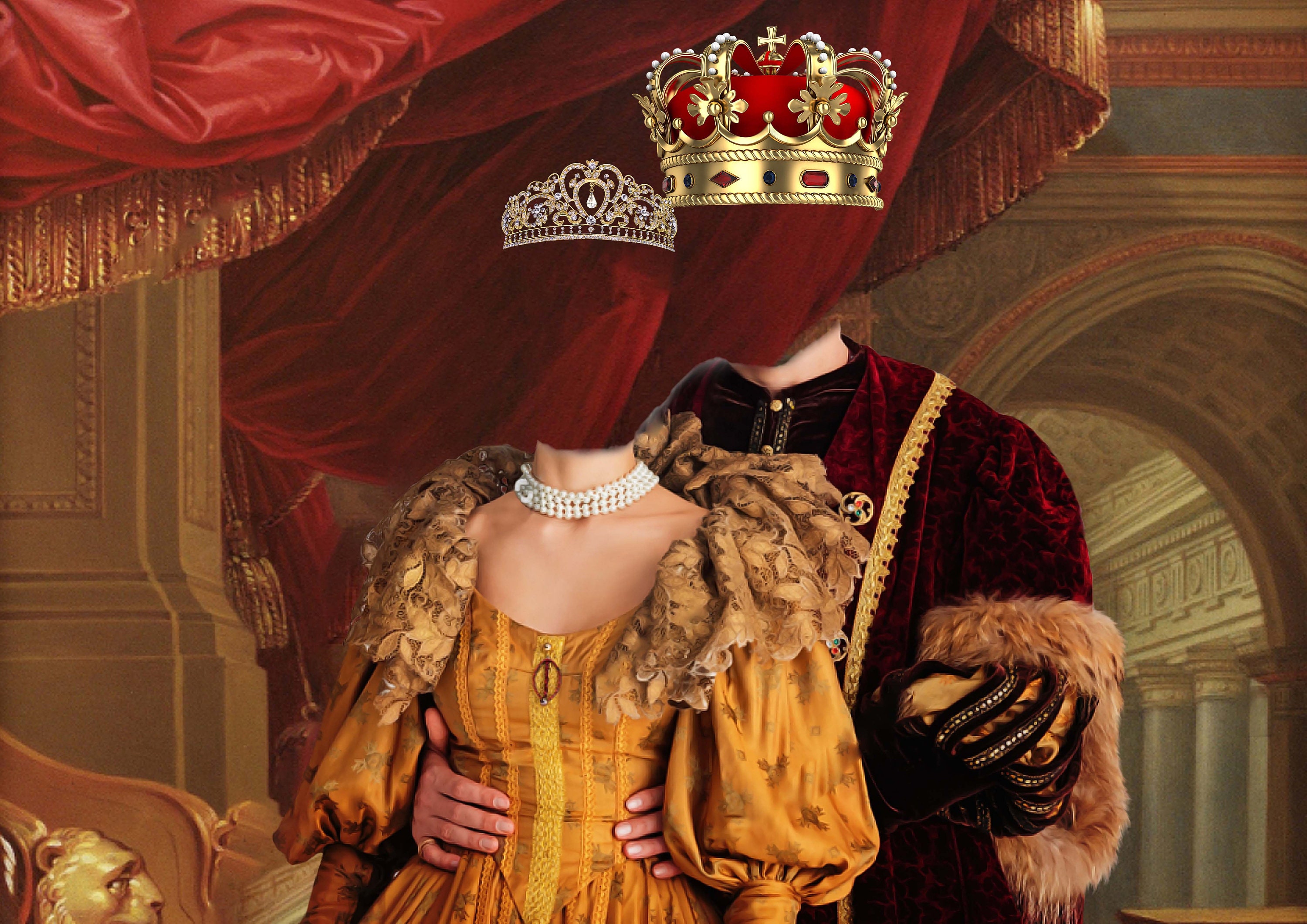 Custom King & Queen Portrait, Renaissance Portrait, Custom Royal ...