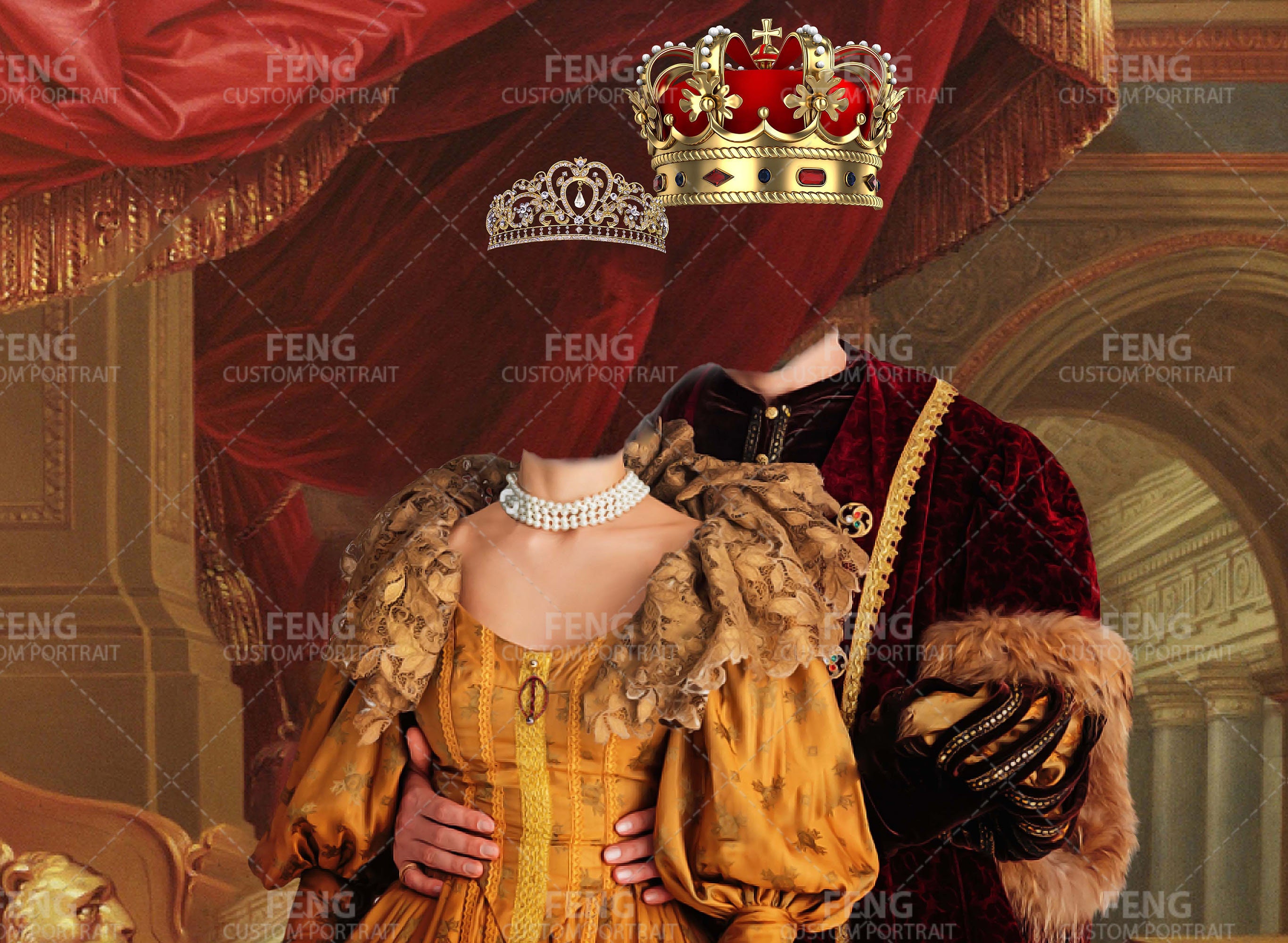 Custom King & Queen Portrait Renaissance Portrait Custom | Etsy