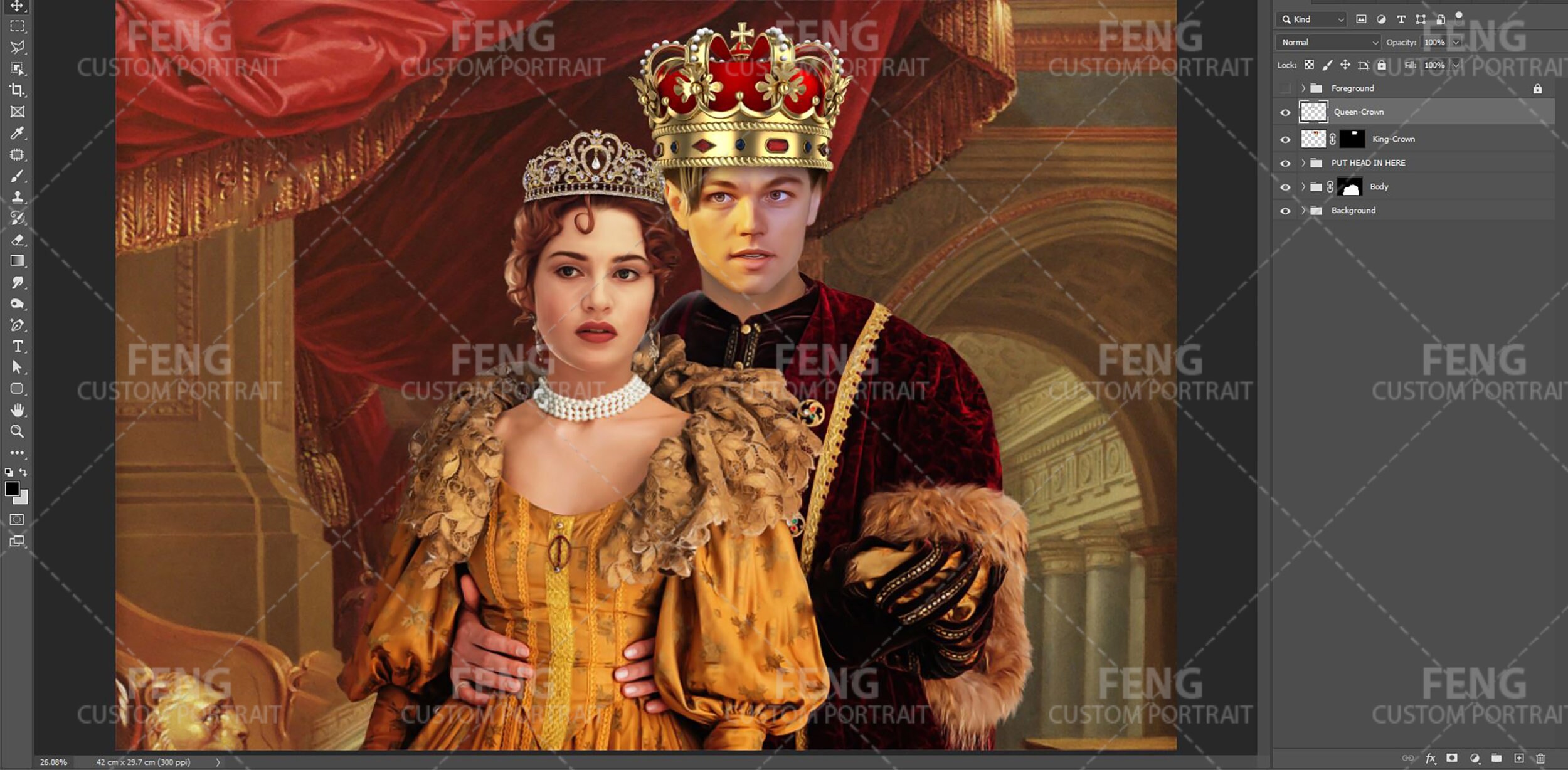 Custom King & Queen Portrait Renaissance Portrait Custom | Etsy