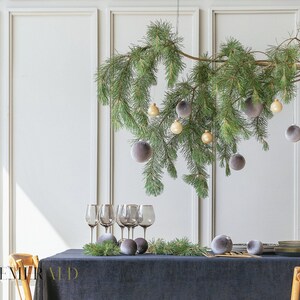 GREY CHRISMAS TREE - Decoration, Handmade Velvet Ornaments - Etsy