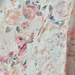 Pink Rose Tablecloth - Round 134"/340cm - Hand Crafted Floral Garden ...