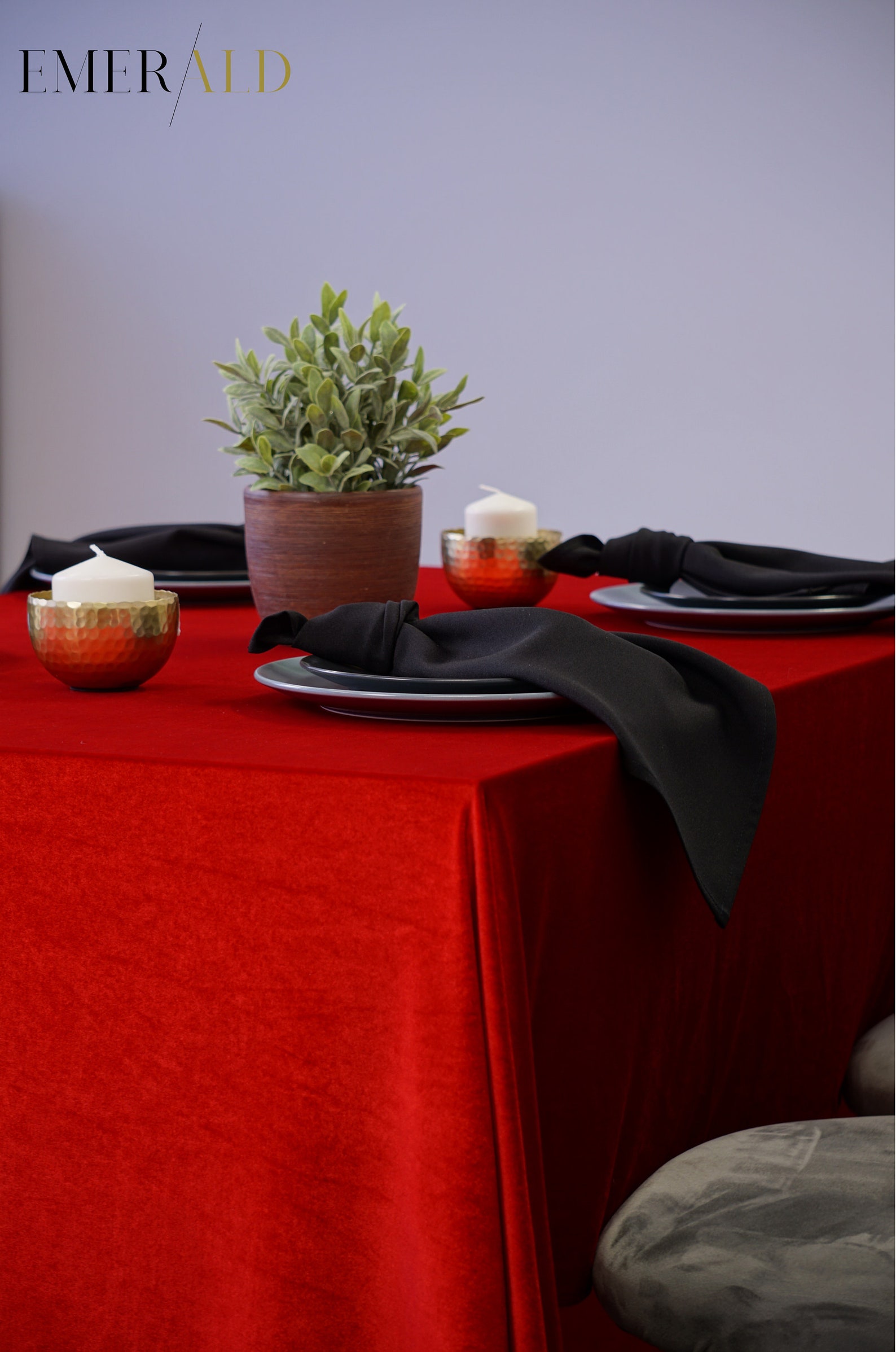 Red Velvet Tablecloth for Events, Weddings, Anniversary, Christmas ...