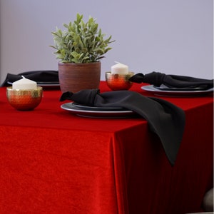 Red Velvet Tablecloth for Events, Weddings, Anniversary, Christmas ...
