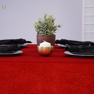 Red Velvet Tablecloth for Events, Weddings, Anniversary, Christmas ...