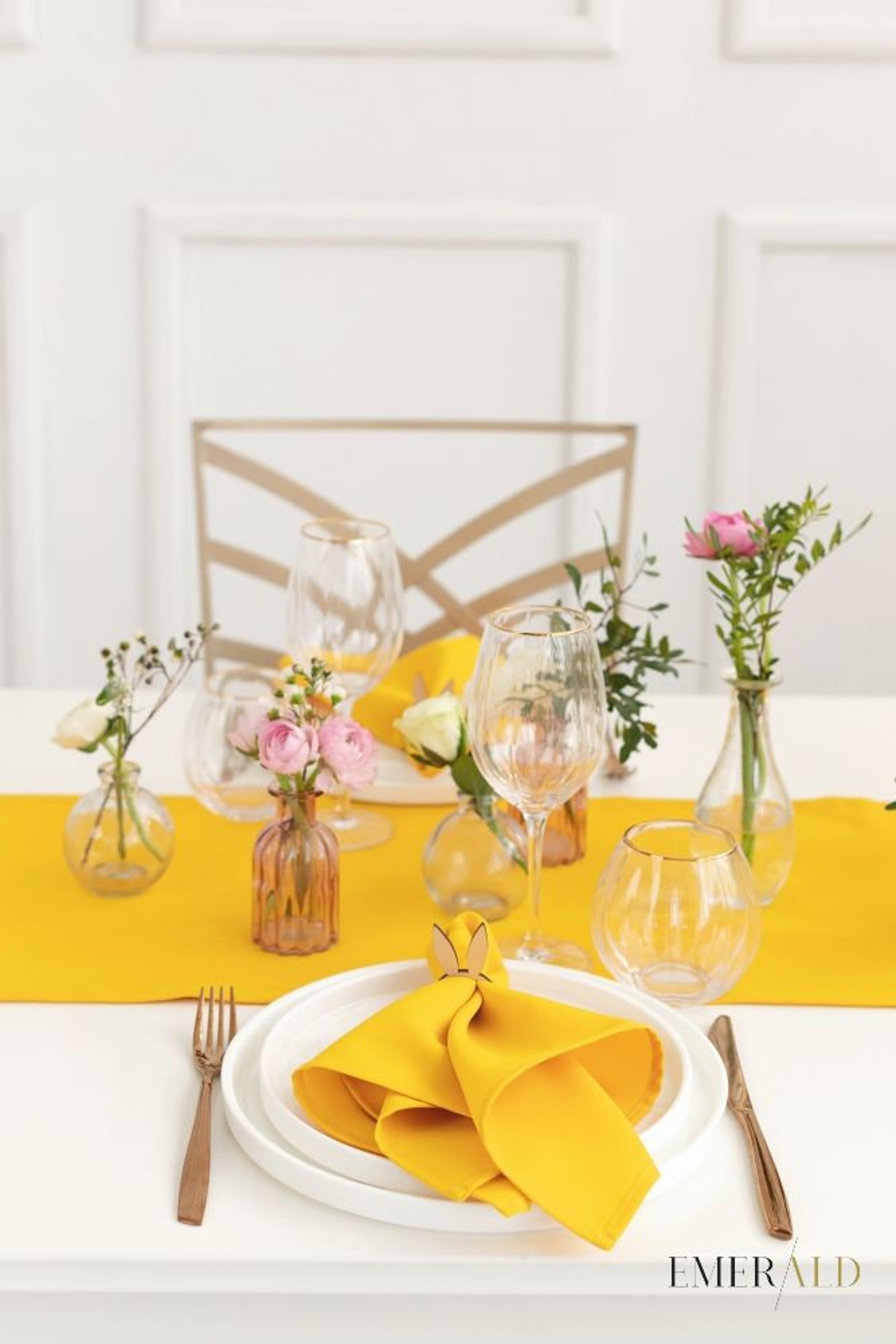 YELLOW TABLE SET Table Runner and Napkins Handmade Table | Etsy