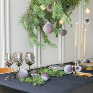 GREY CHRISMAS TREE - Decoration, Handmade Velvet Ornaments - Etsy
