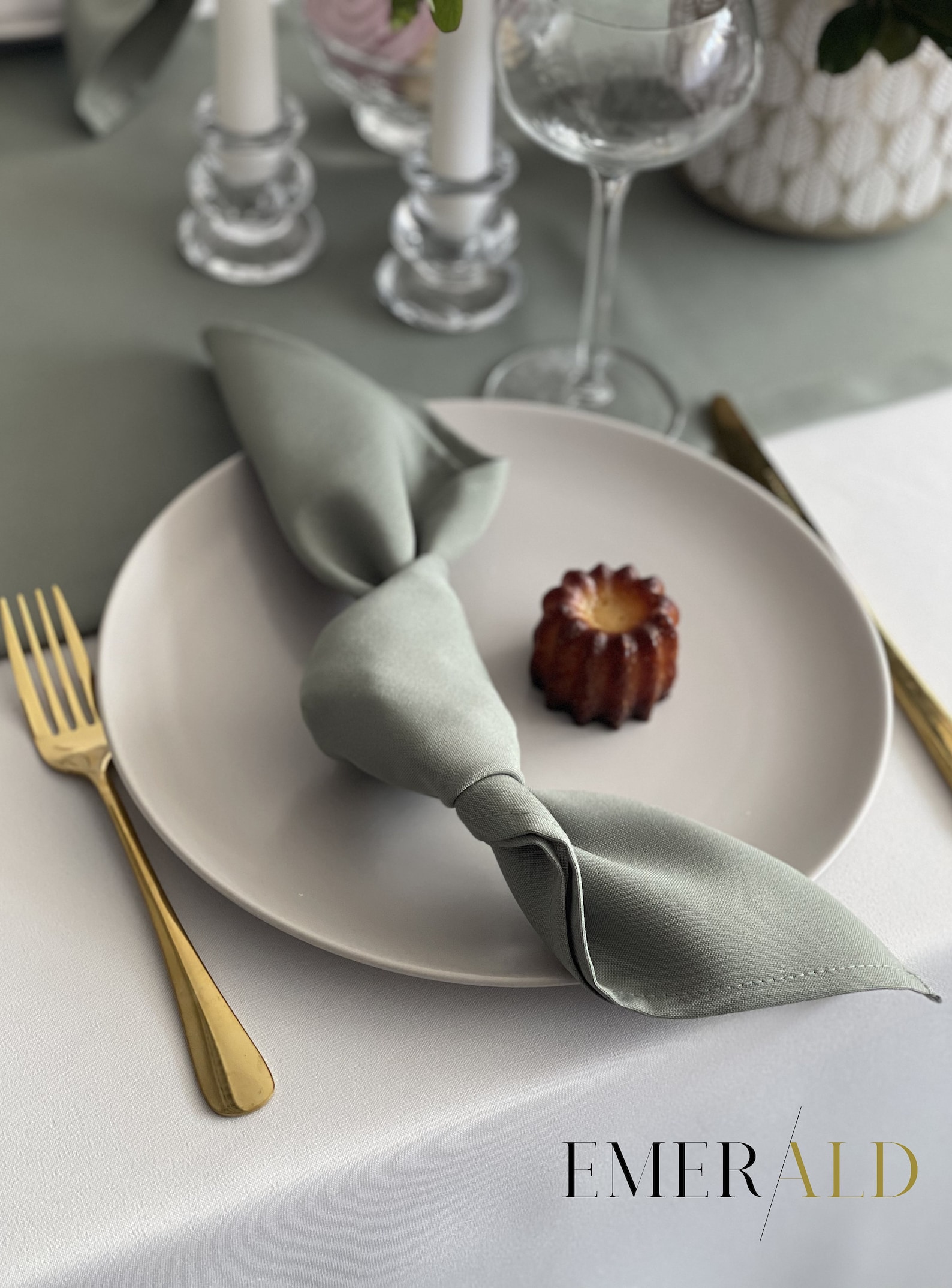 SAGE GREEN SET - Table Runner and Napkins - Handmade Table Set Décor - Etsy