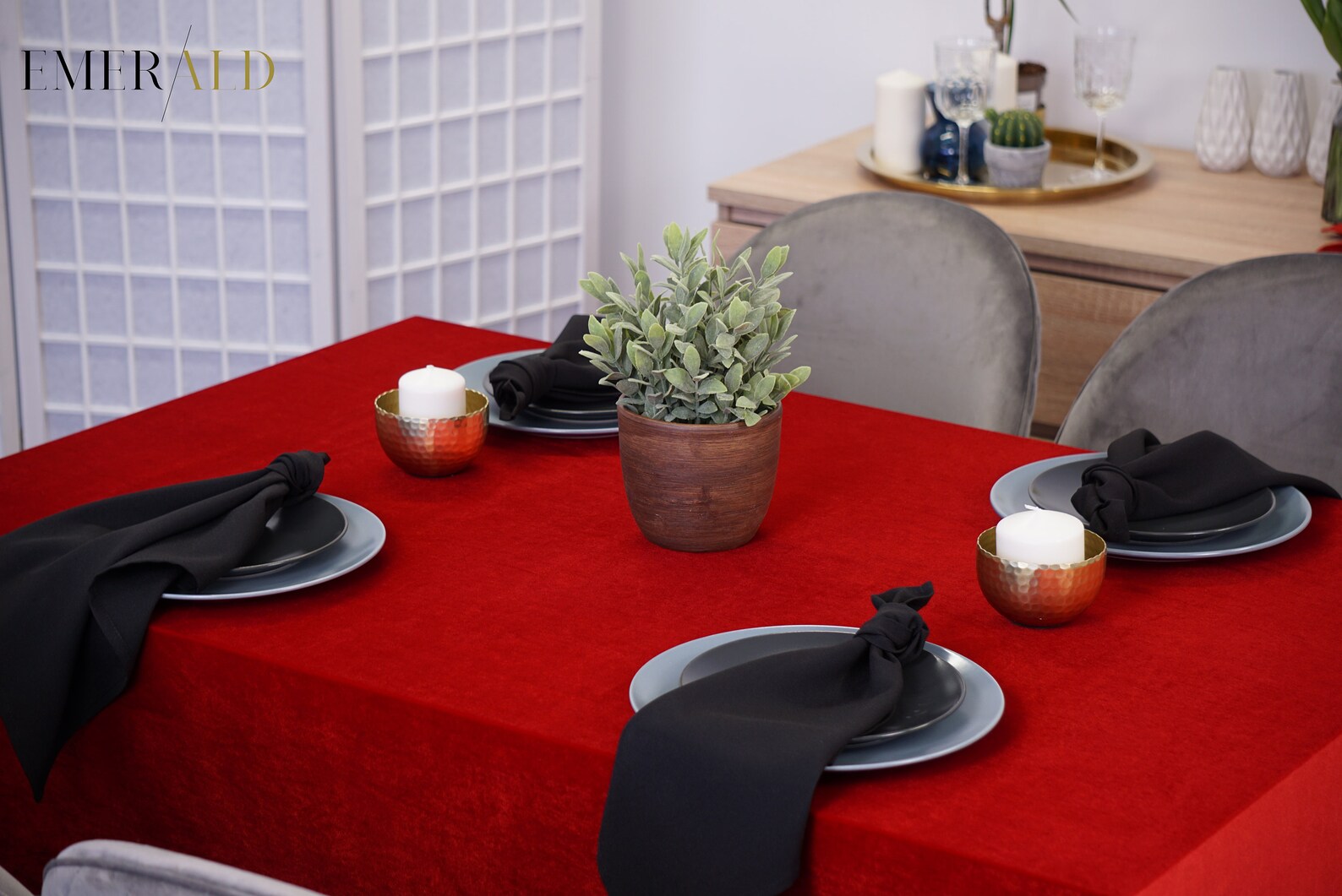 Red Velvet Tablecloth for Events, Weddings, Anniversary, Christmas ...