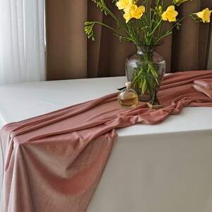 COFFEE TABLE RUNNER - Dusty Rose Runner - Handmade Dusty Rose Velvet ...