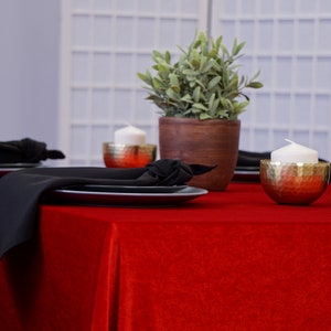 Red Velvet Tablecloth for Events, Weddings, Anniversary, Christmas ...