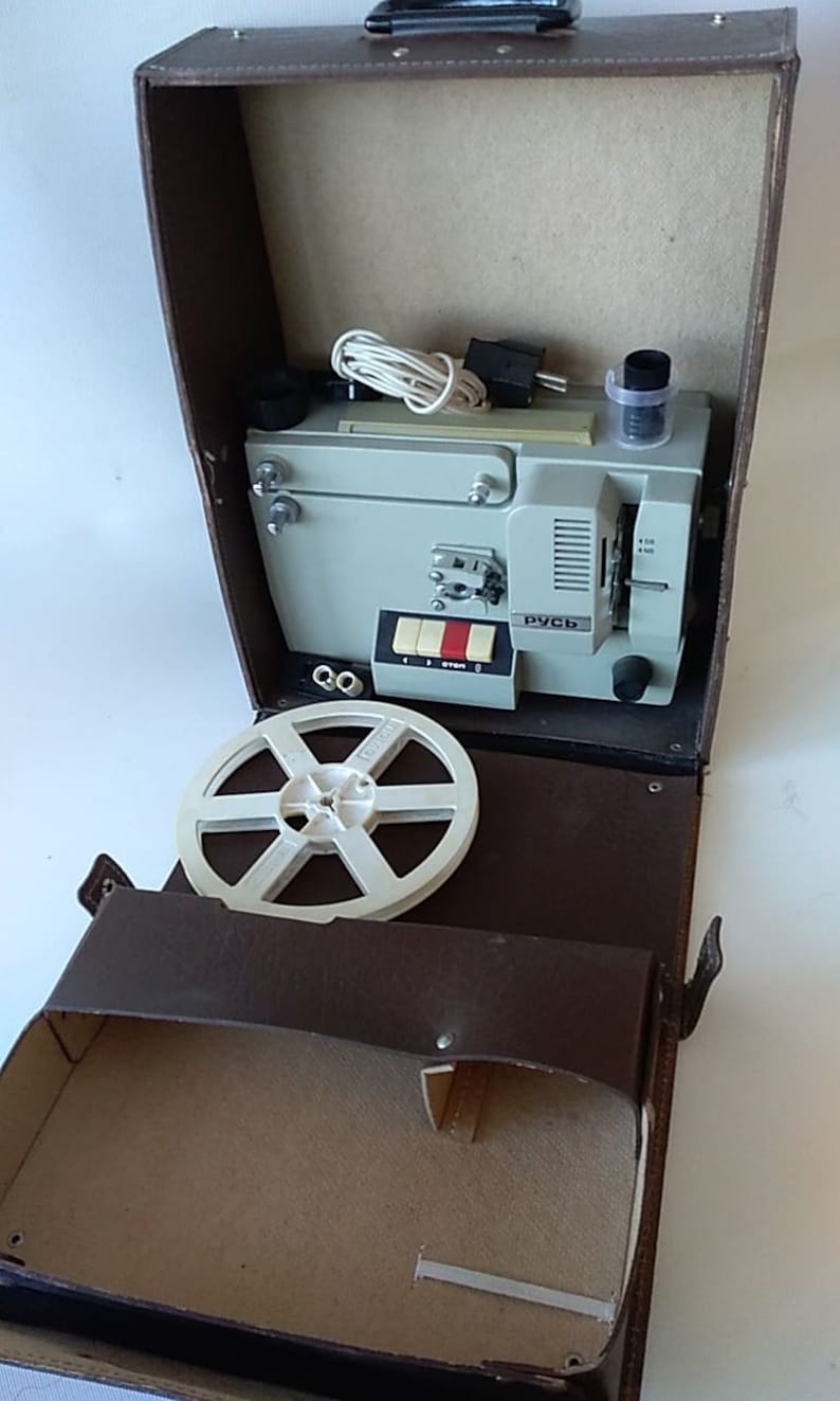 Vintage Russian Projector Rus, Retro Super 8 Movie Tape Cine Movie ...