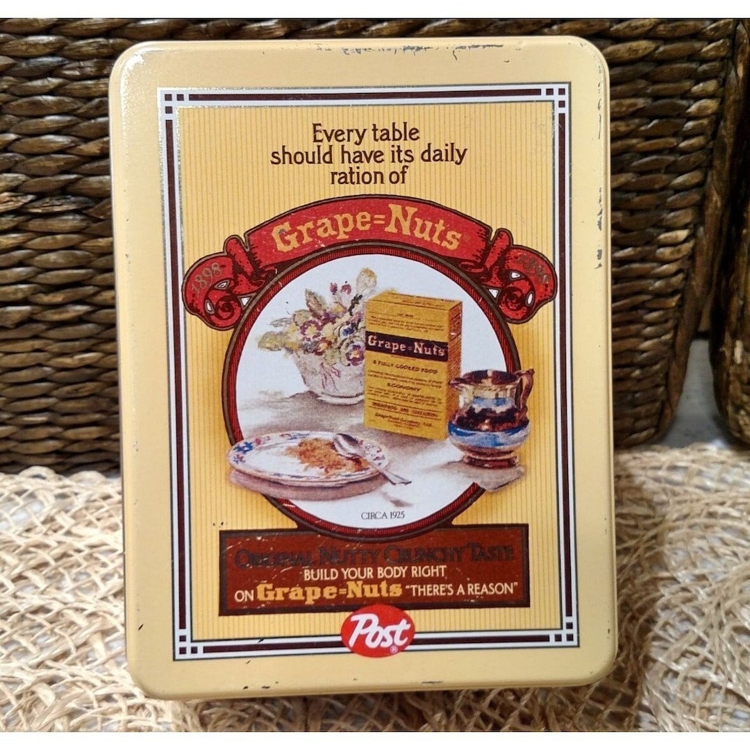 Vintage Post Grape Nuts Tin Replica Ads EUC - Etsy