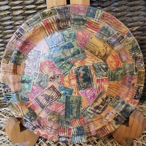 Vintage Decoupage Postage Stamp Plates, SET/2, EUC - Etsy