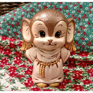 Kissing Mice Angels, Boy and Girl, Ceramic Hand Painted, EUC - Etsy