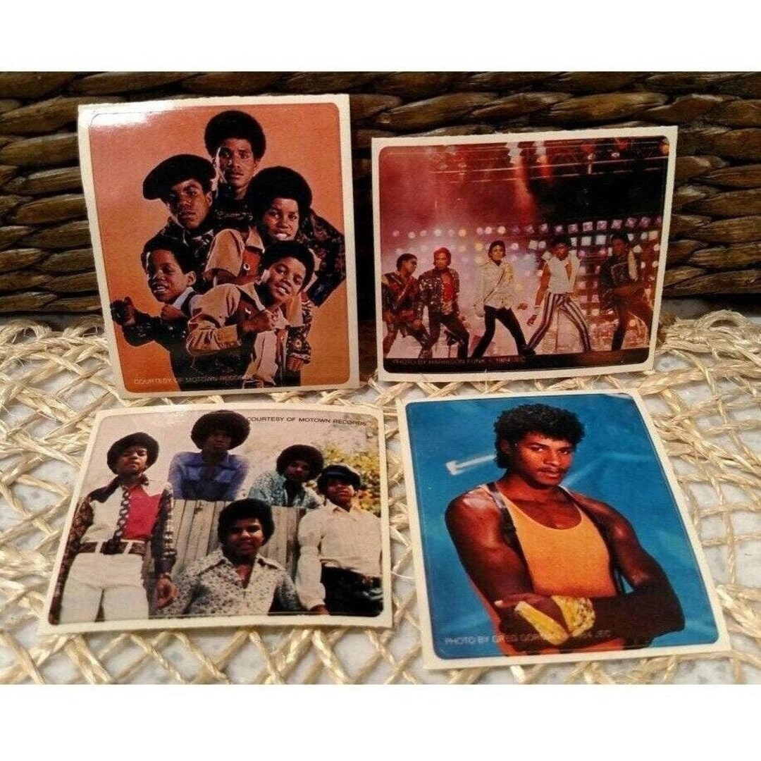Vintage Jackson 5 Stickers, Kellogg's Cereal Premium 1984, SET/4, EUC ...