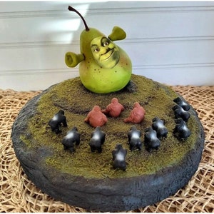 Shrek Homemade Art Piece, Primates at the Swamp, Gag Gift, Shrek Fan ...