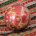 Red and Green Sphere Candles W/ Gold Scroll Glitter, Vintage Candle ...