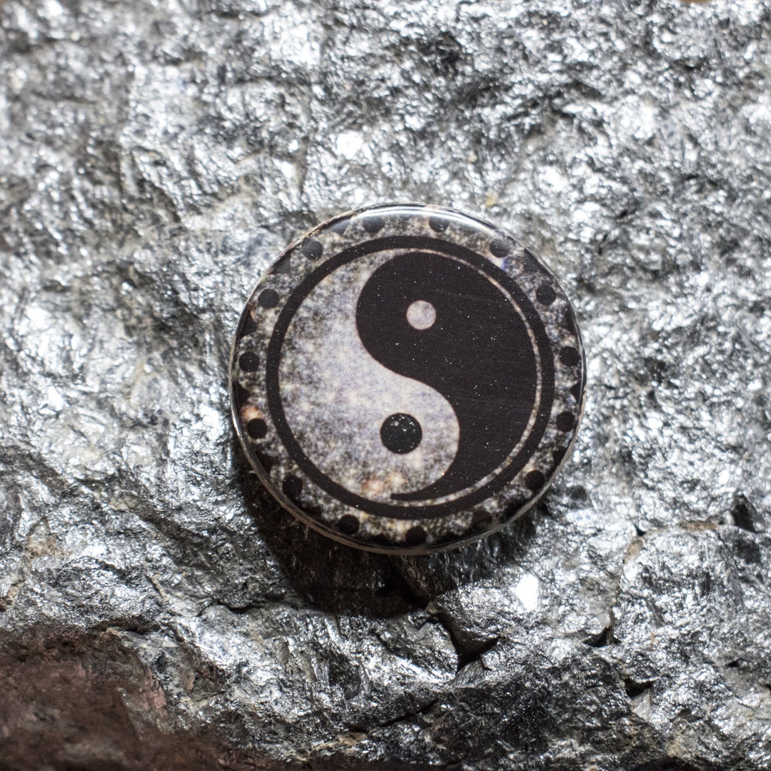 Yin Yang Symbol Necklace, Yin Yang Pendant, Enamel Necklace, Yin Yang ...