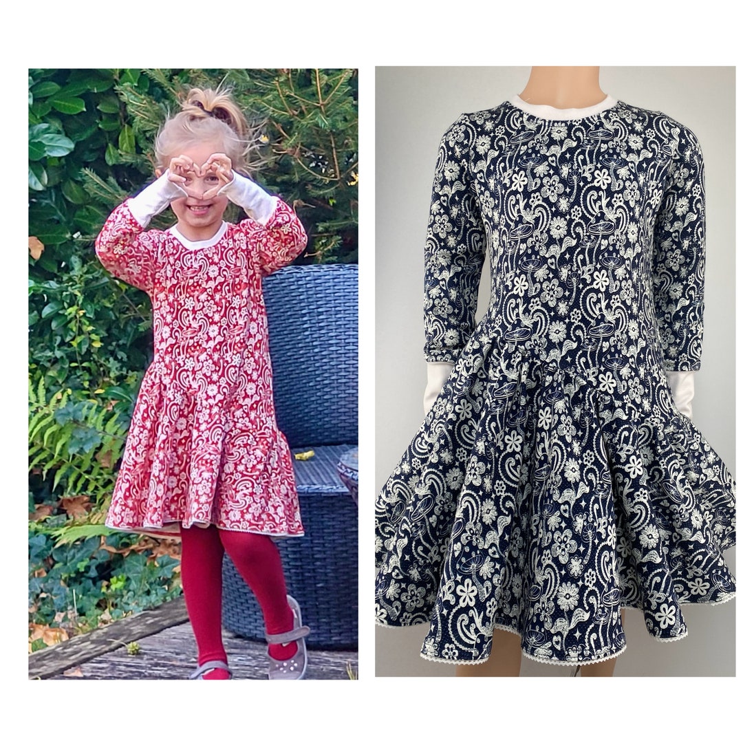 Twirling Dress, Cozy Dress, Circle Dress, Winter Dress, Shawl Collar ...