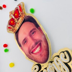 Personalised Photo Cake Topper Cake Topper With Face Picture - Etsy