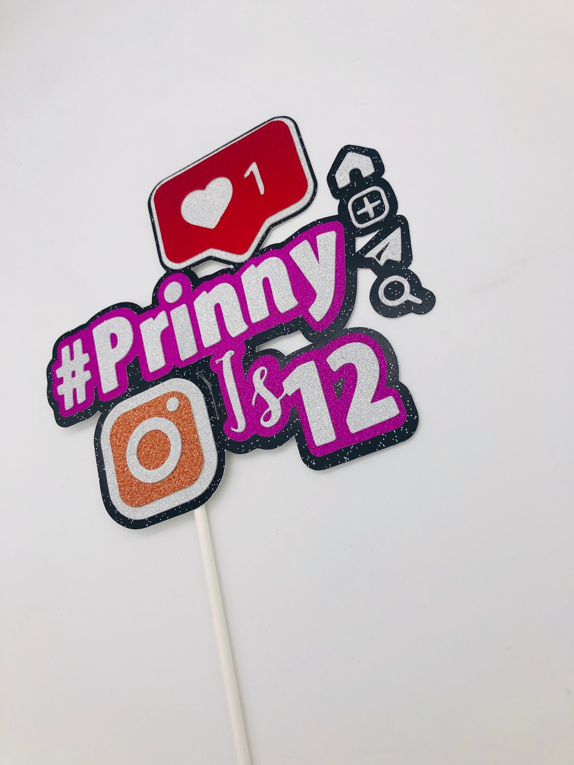 Instagram Cake Topper Social media gift Custom Cake Topper | Etsy