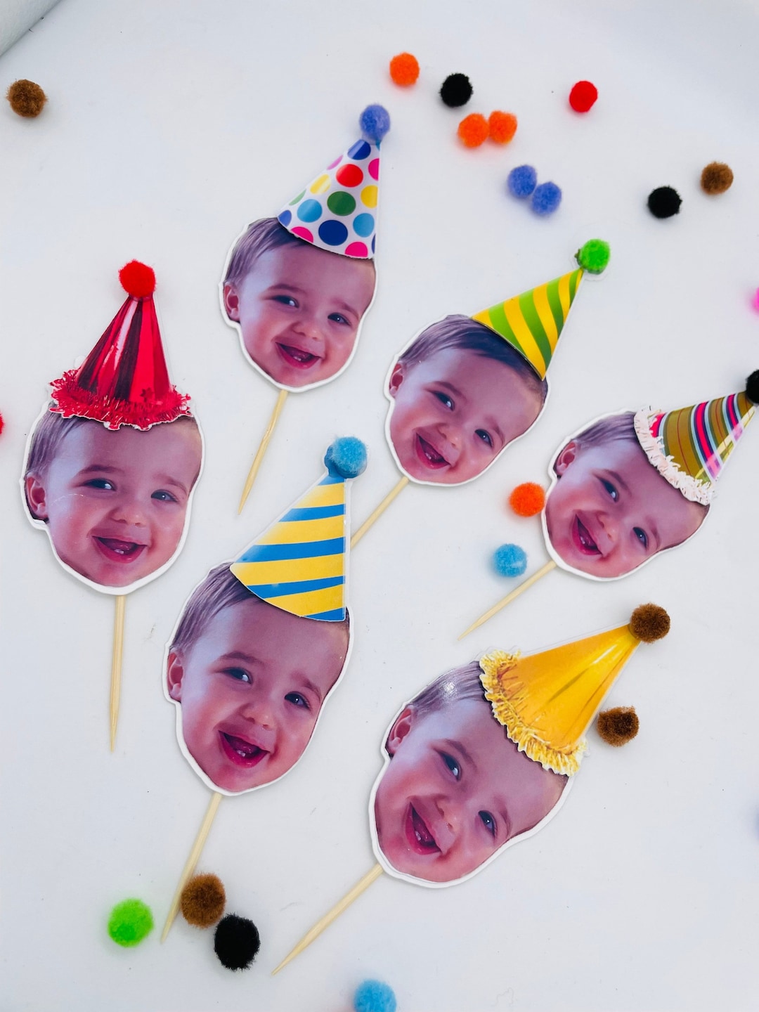 Personalised Cupcake Topper With Personalised Photo, Cupcake Topper ...