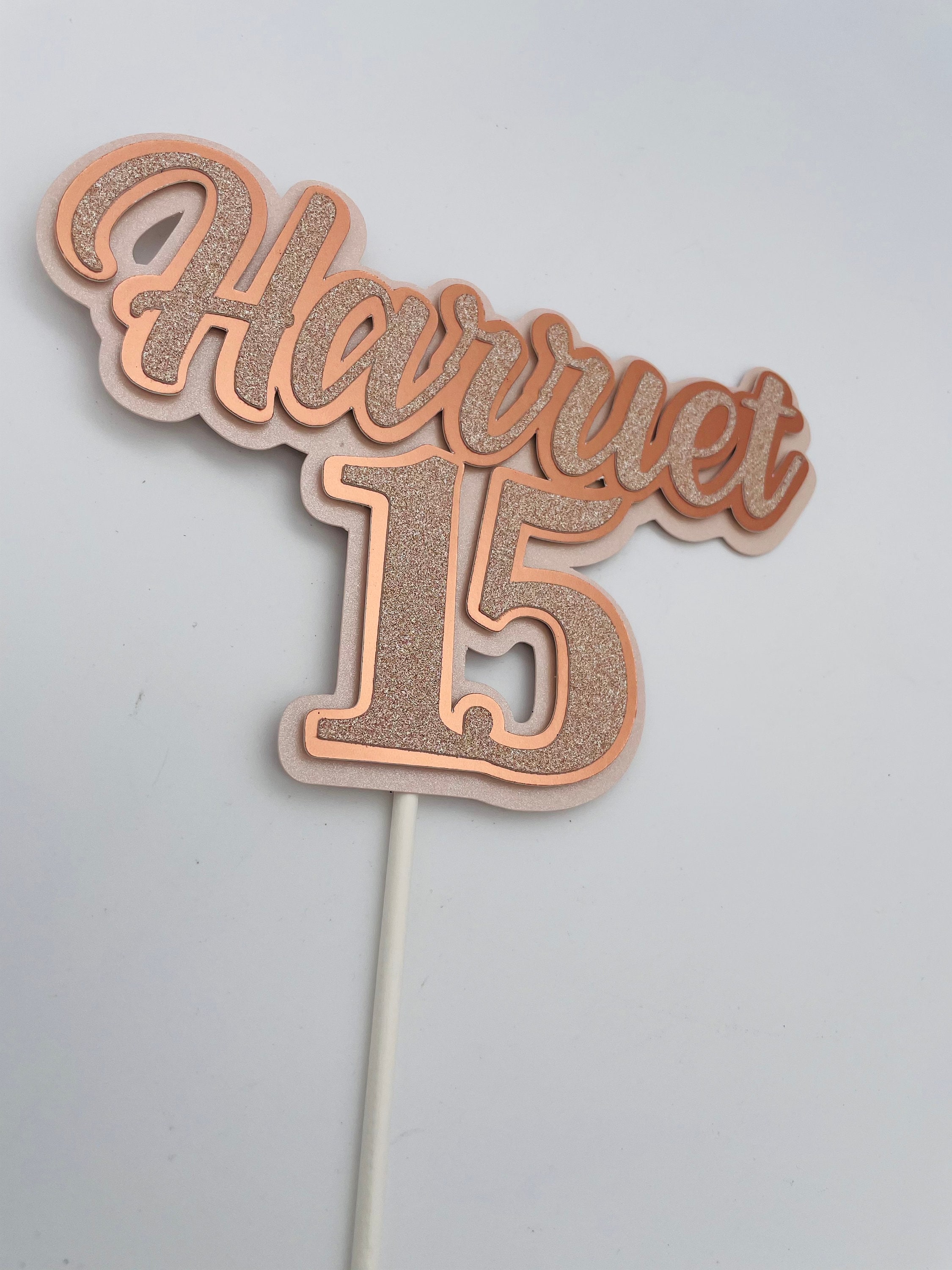 Triple Layered Cake Topper Personalised Cake Topper Name Age - Etsy