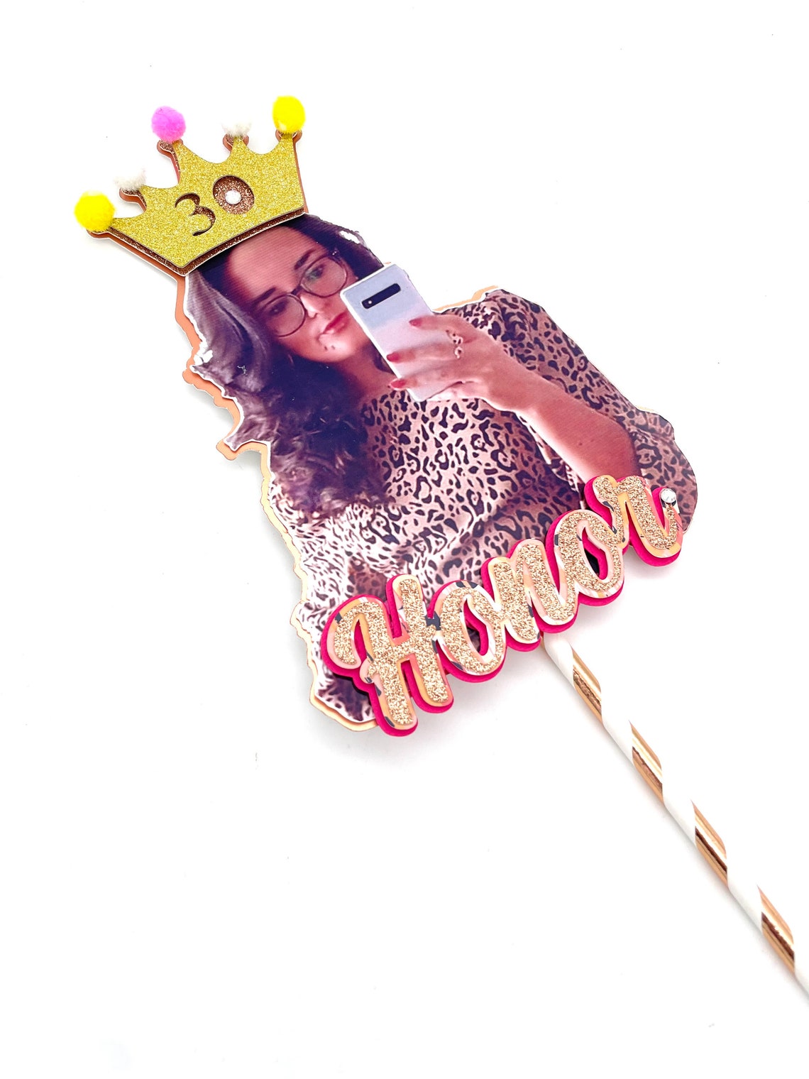 Personalised Photo Cake Topper Cake Topper With Face Picture - Etsy