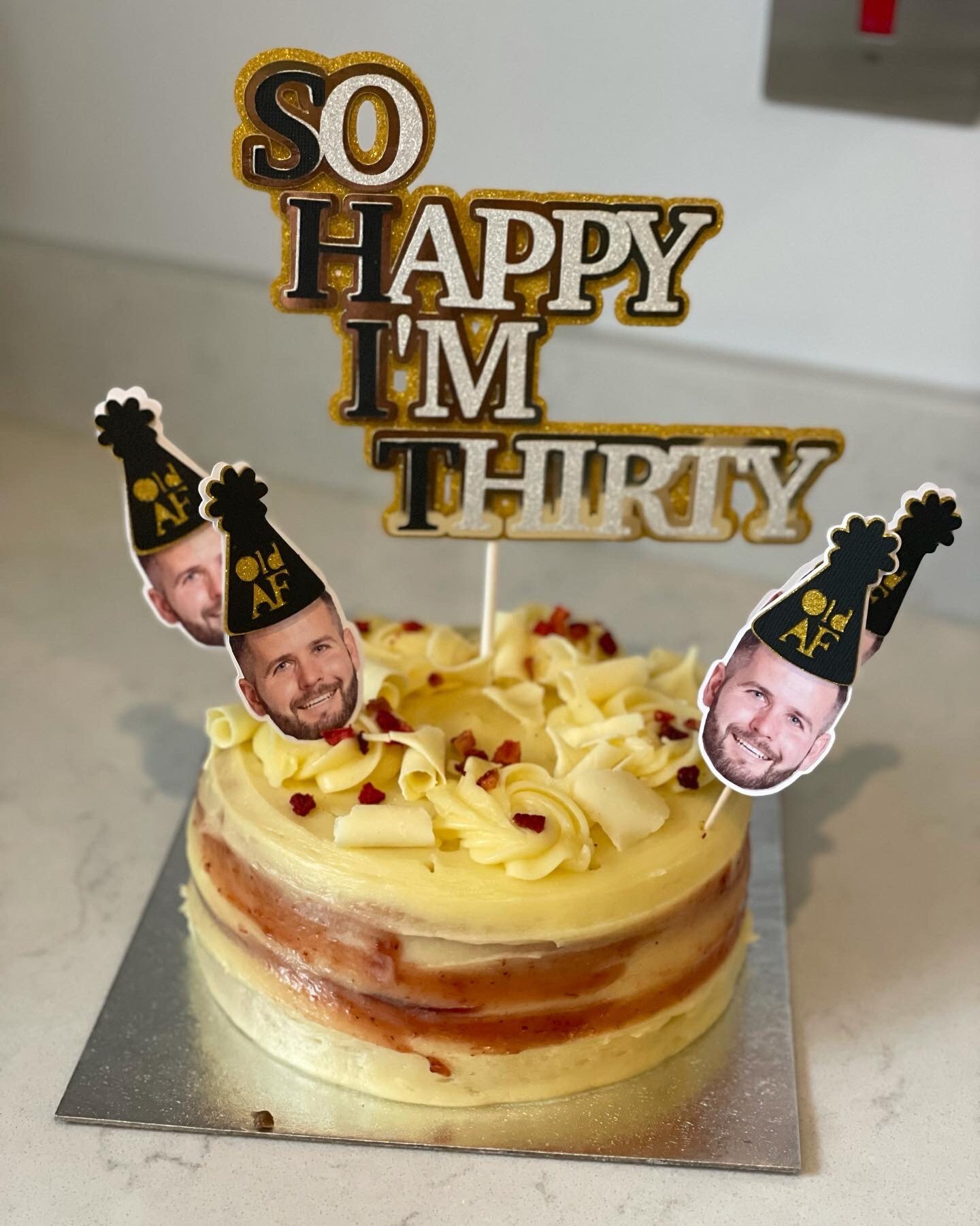 Face Cupcake Topper 30th Birthday Cake Topper Old AF Cake - Etsy