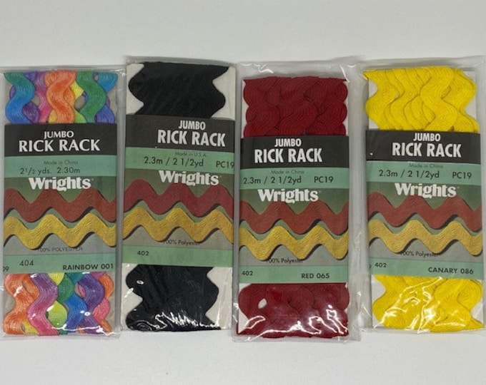 5 Yards Red Jumbo Rick Rack Trim, Red Rick Rack, Jumbo Ric Rac, Rick ...