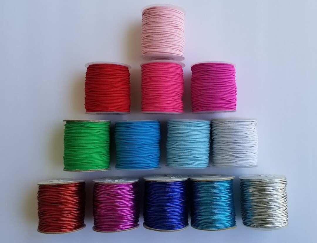 1/16" Round Elastic Cording - 50 Yards - 1.5mm Wide - 1/16" Wide ...