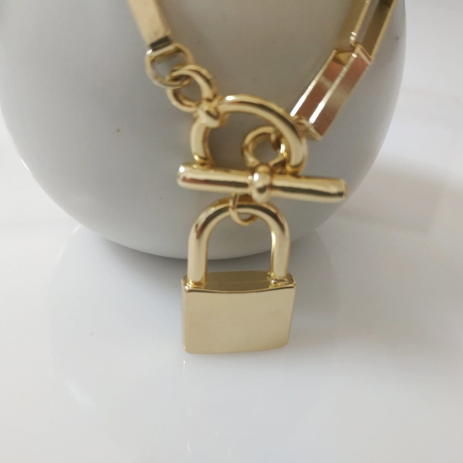 Trendy Lock Bracelet Gold Chain Bracelet | Etsy