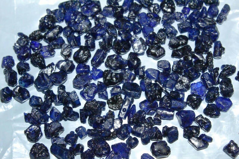 Saphir bleu naturel brut brut matière 5/10 mm approximatif | Etsy