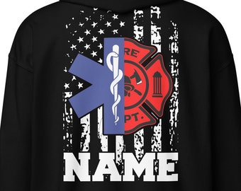 Emt Firefighter Sticker Firefighter Emt Decal American Flag Ems ...