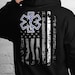 Emt Hoodie Ems Hoodie American Flag Emt Hoodie Back Print Paramedic ...