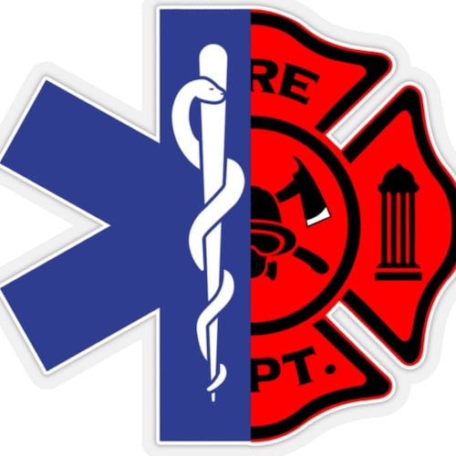 Emt Firefighter Sticker Firefighter Emt Decal American Flag - Etsy