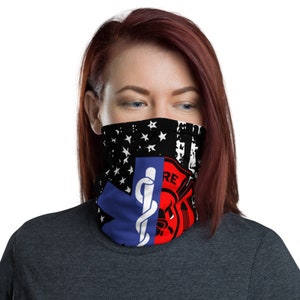 Emt Firefighter Face Shield Firefighter EMT Bandana Firefighter Face ...