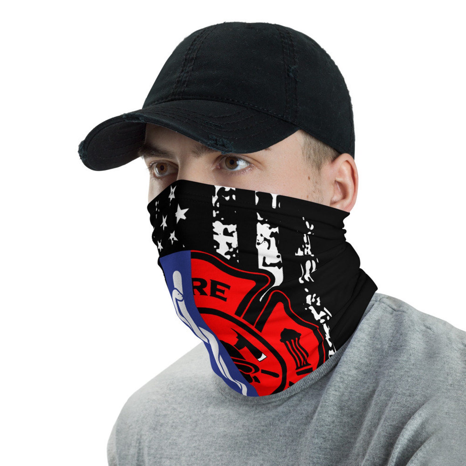 Emt Firefighter Face Shield Firefighter EMT Bandana - Etsy