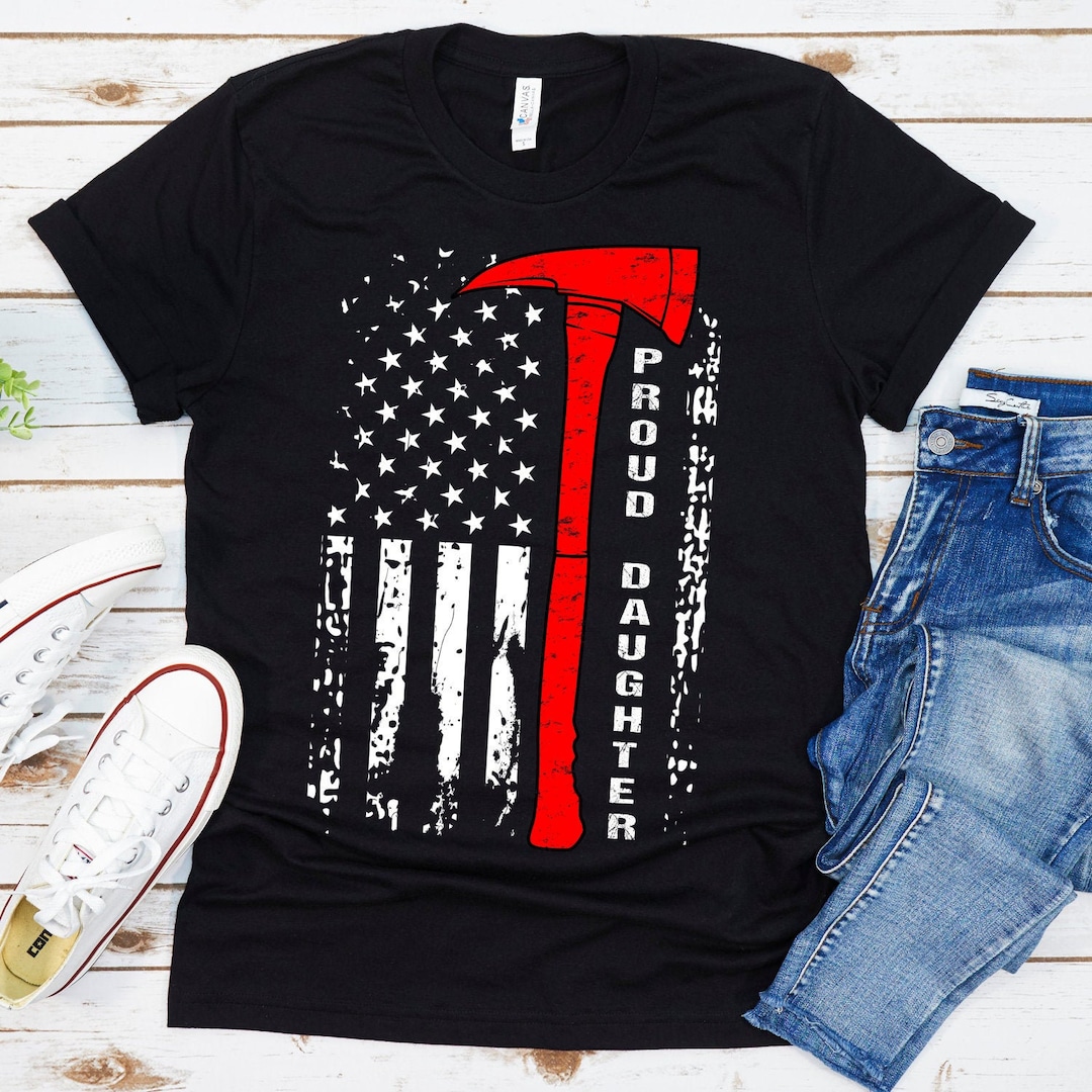 Firefighter Daughter Shirt Firefighter's Daughter Tshirt Firefighter ...
