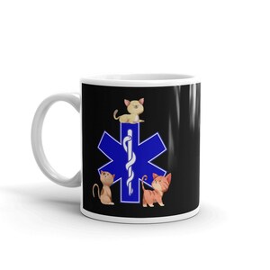 Ems Cat Mug Cat Lover Emt Mug Cat Lover Emt Gift Paramedic Star of Life ...