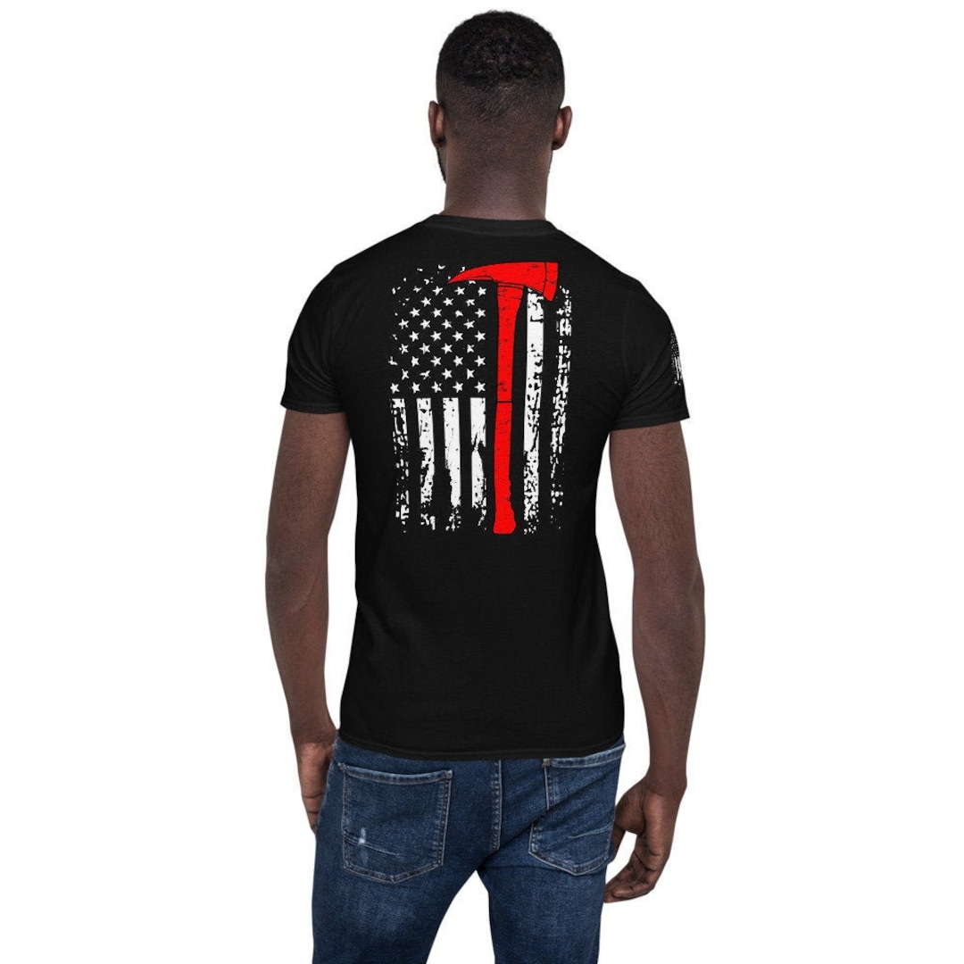 Firefighter Shirt Patriotic Firefighter T Shirt American Flag ...