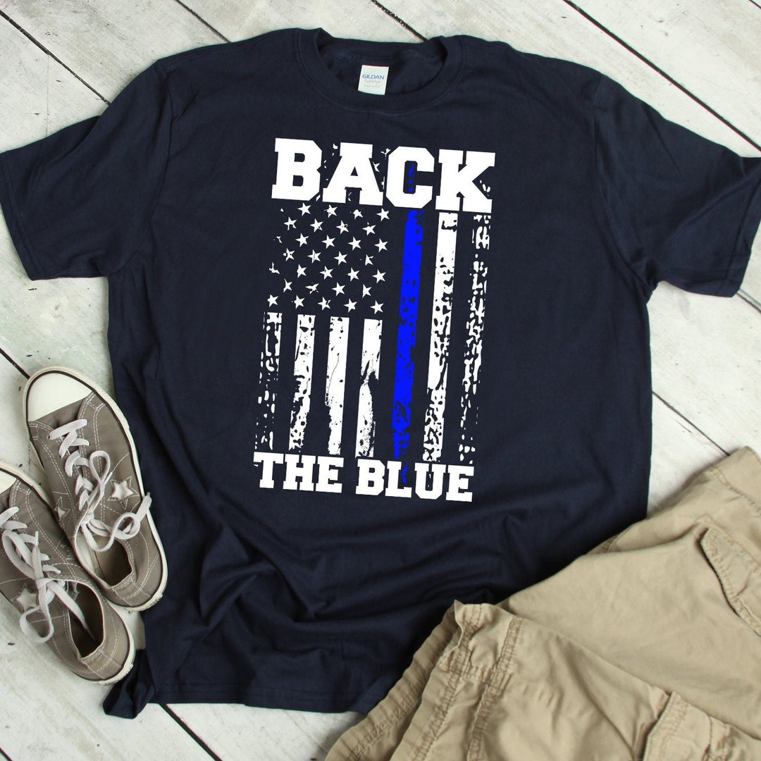 Back the Blue Shirt Support Police Tshirt Thin Blue Line Law ...