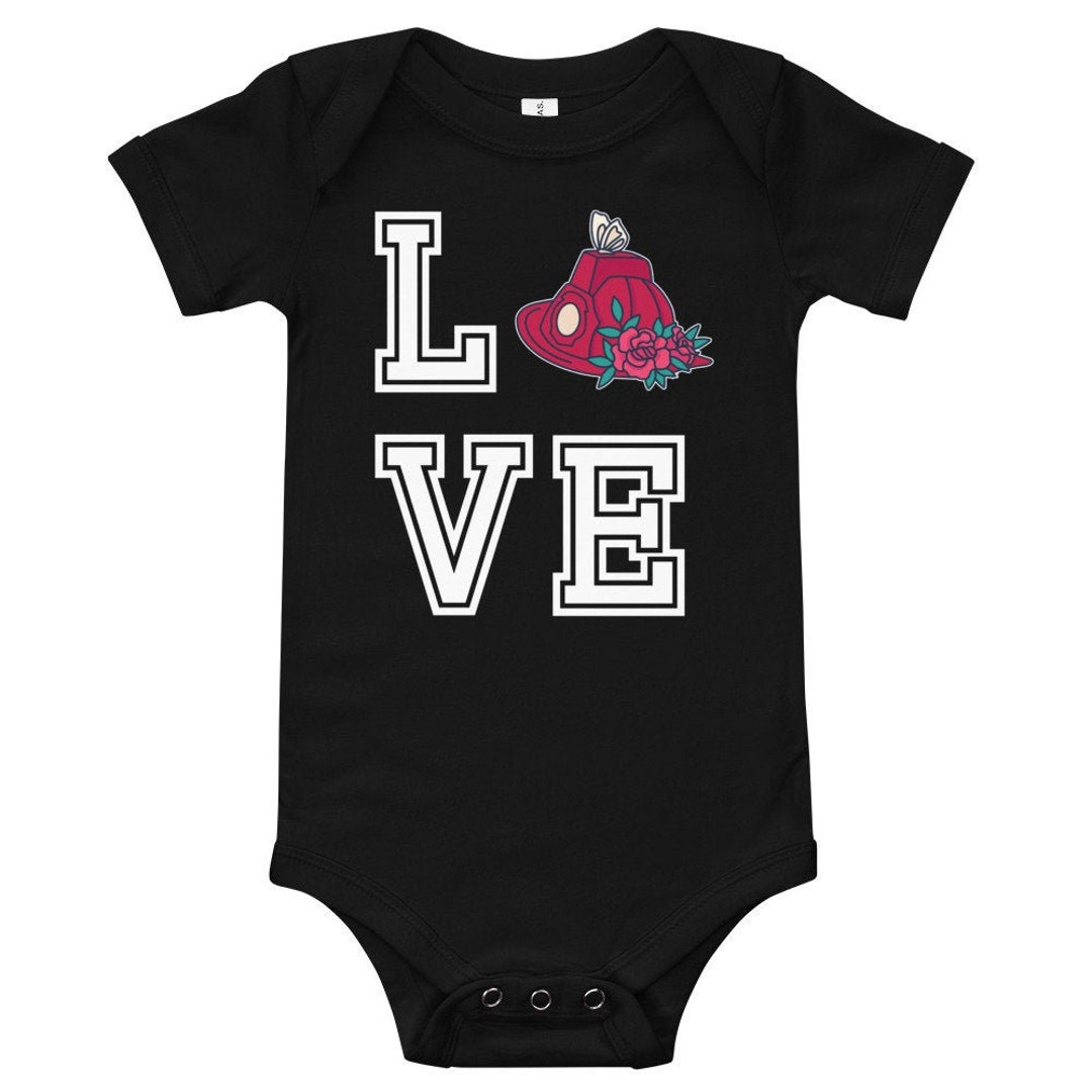Firefighter Baby Firefighter Love One Piece Firefighter Baby Love ...