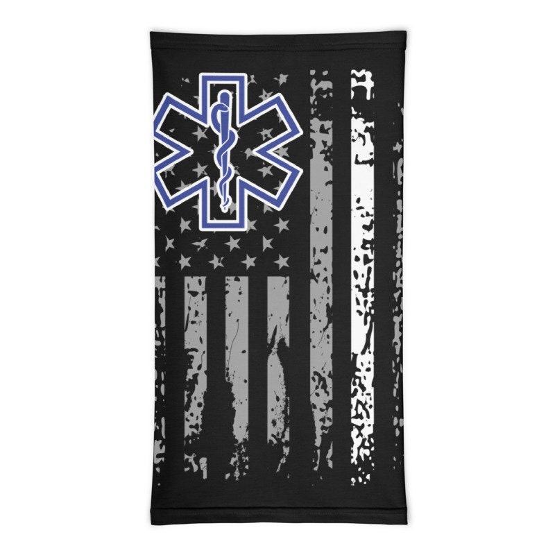 Emt Face Shield Emt Bandana Ems Face Mask Gift Thin White Line - Etsy